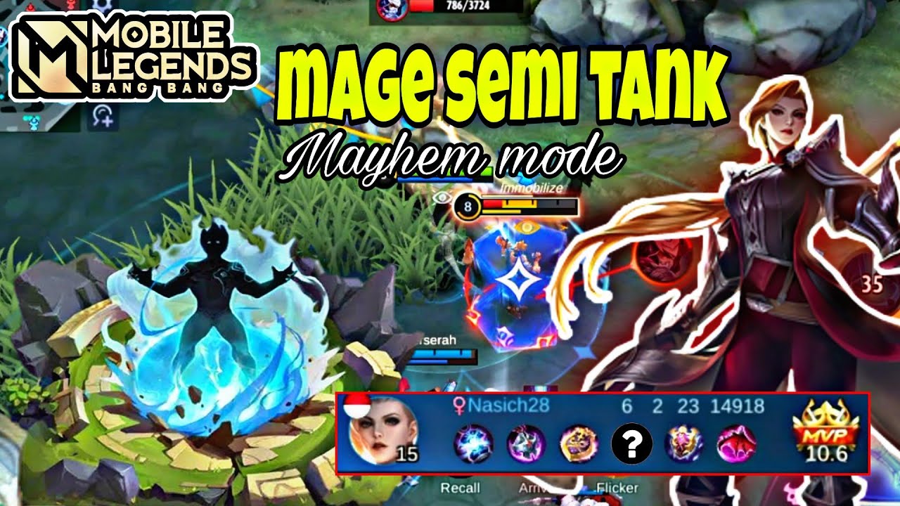 Silvana Build Mage Semi Tank - Mayhem Mode Mobile Legends - YouTube