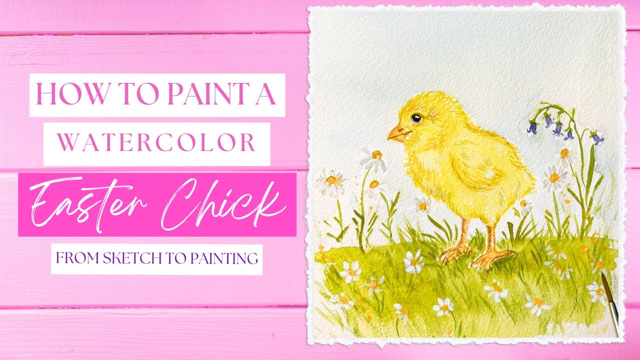 Paint a Cute Watercolor Easter Chick | Easy Spring Tutorial for Beginners | Step by Step - YouTube