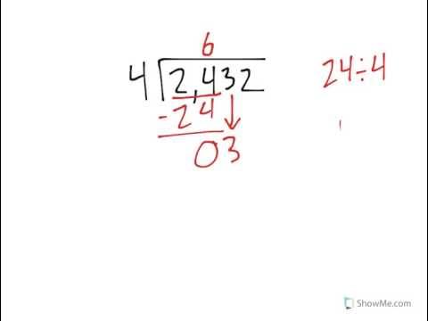 [4.NBT.6-1.6] Four digit division - Common Core Standard - YouTube