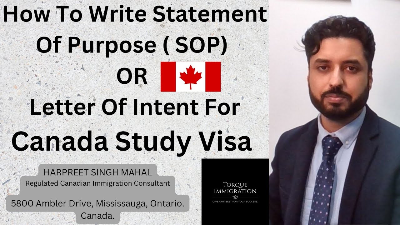 How to write Statement of purpose OR Letter of Intent for Canada study ...