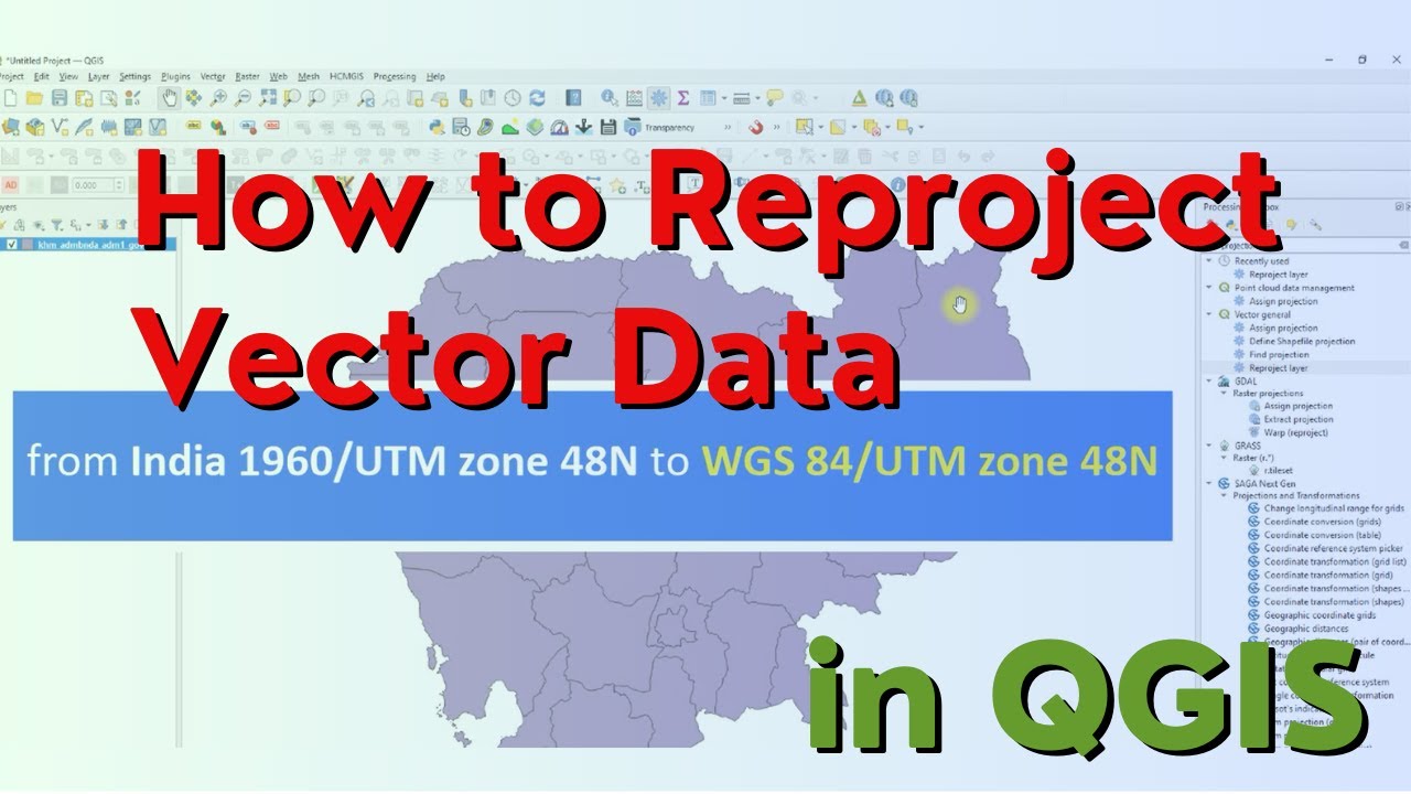 How to Reproject Vector Layers in QGIS - YouTube