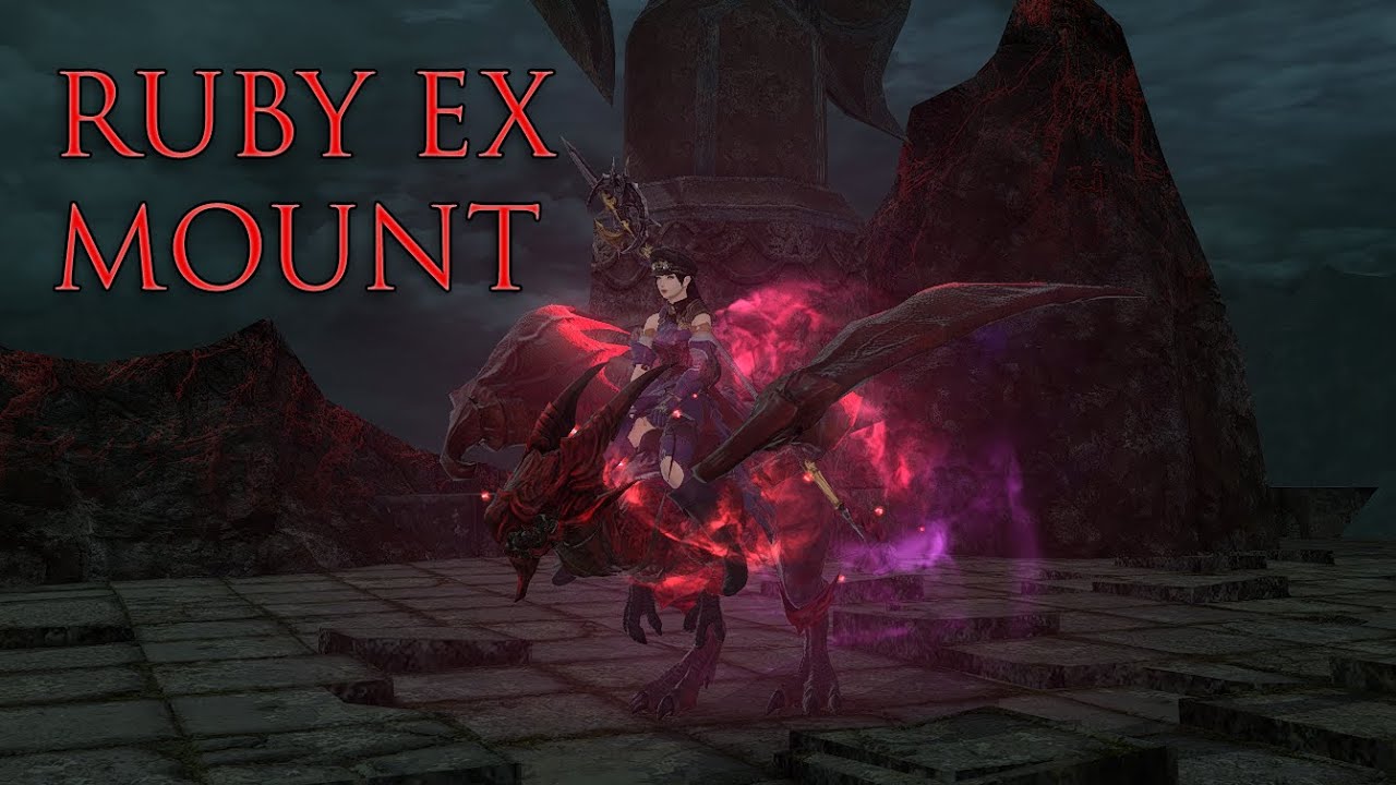 FFXIV Ruby Gwiber - Ruby Weapon Extreme Mount - YouTube