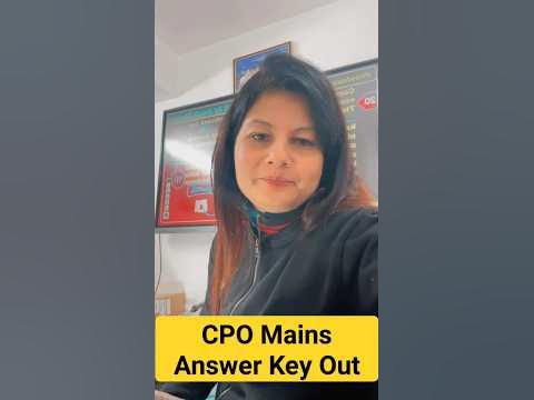 CPO Mains Answer Key Out #shorts #viral - YouTube