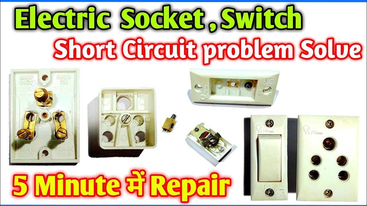 Electric Board Socket And Switch Repair | Damage Electric Switch And ...