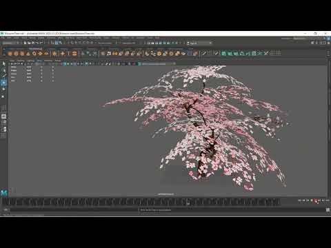 3D modeling tree ( blossom tree easy modeling lowpoly ) - Autodesk Maya ...