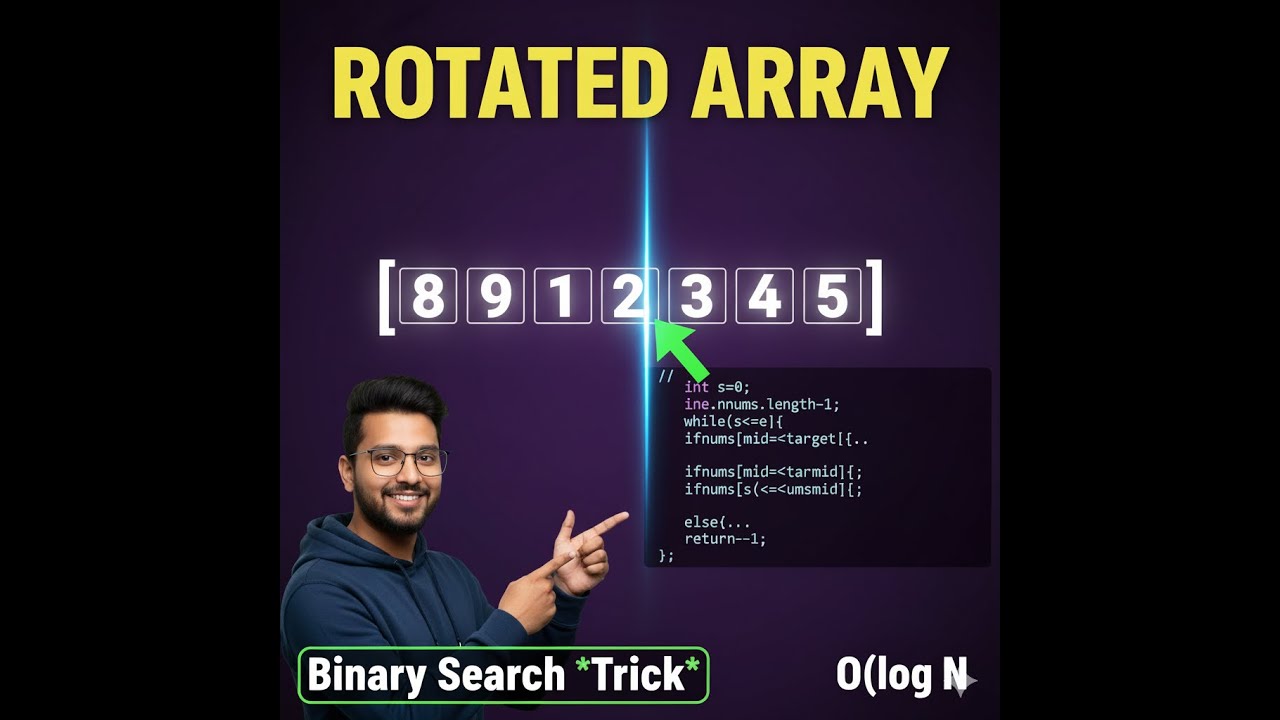Binary Search on Rotated Sorted Array Explained (LeetCode Problem ...
