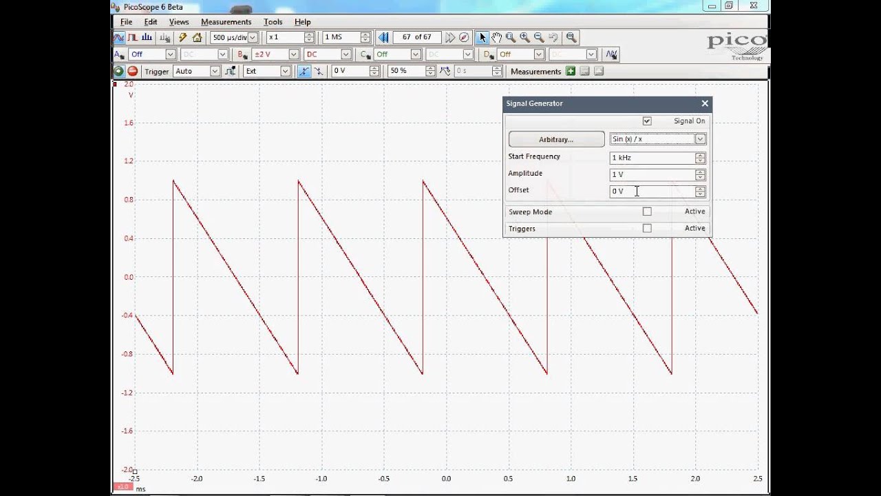 PicoScope 6 new features - Signal Generator fixed frequency (part B ...