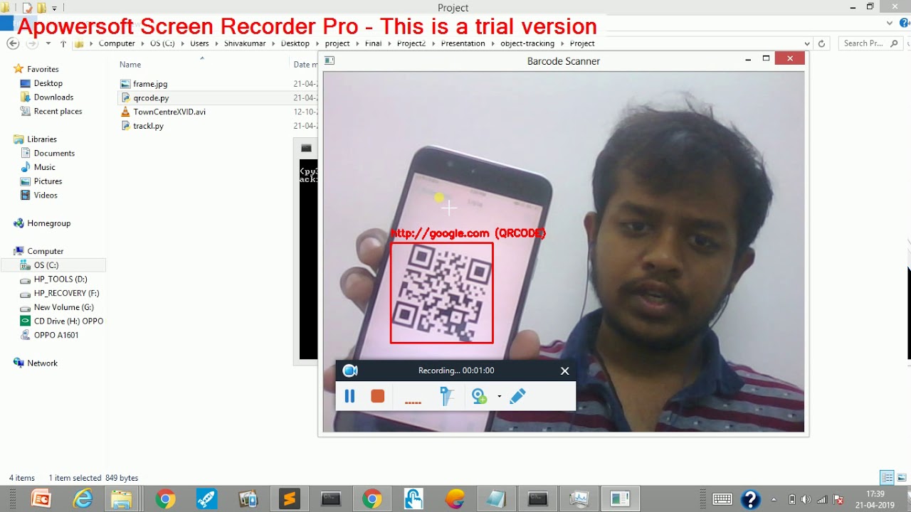Qrcode Detection through live video - YouTube