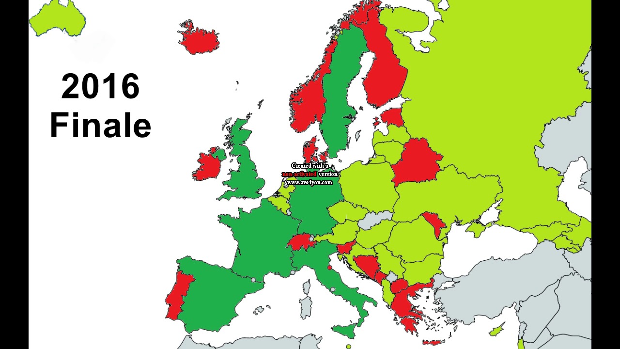 Maps of Eurovision Part 1: Qualifications [2013-2018] - YouTube