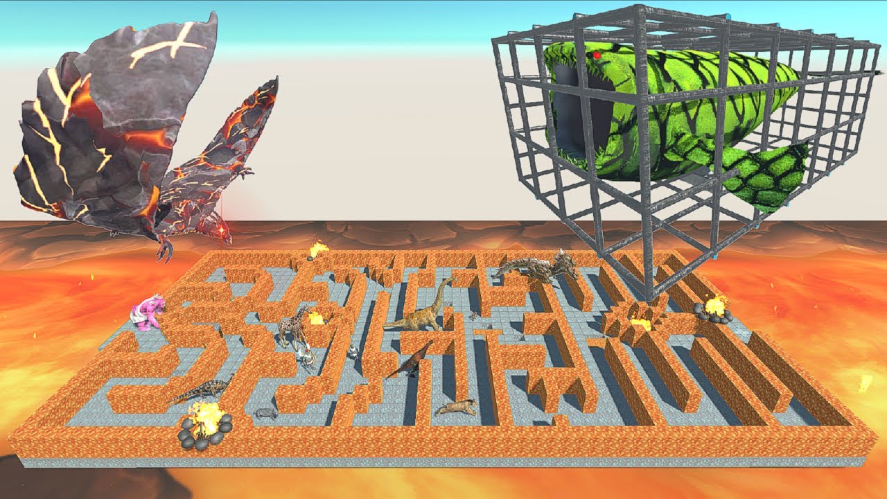 NEW MAZE OVER THE LAVA ESCAPE FROM RODAN AND RESCUE MONSTER BLOOP ...
