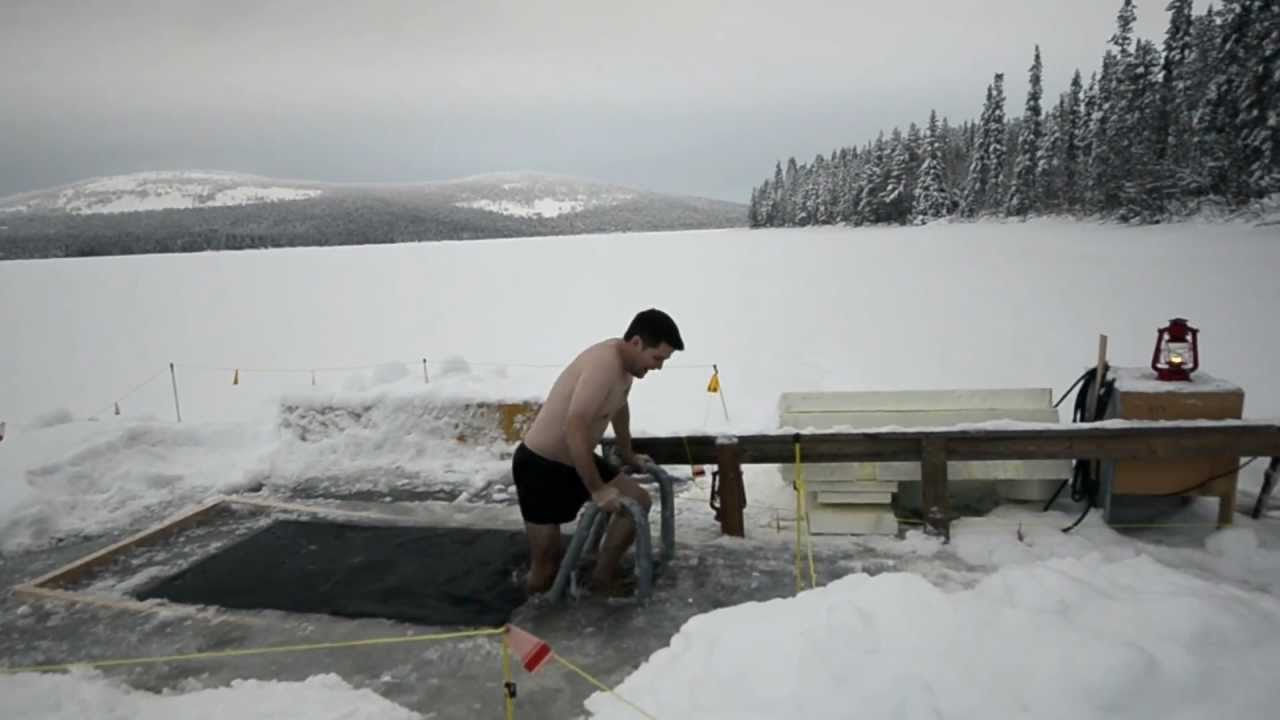Swimming in an Ice Lake in Lapland - YouTube