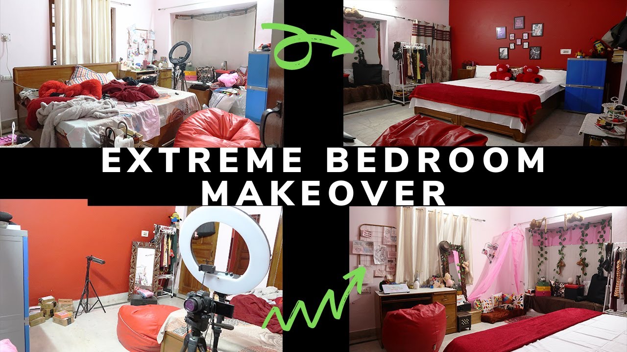 24 Hours Room Makeover Challenge | On Budget Extreme Bedroom Makover ...