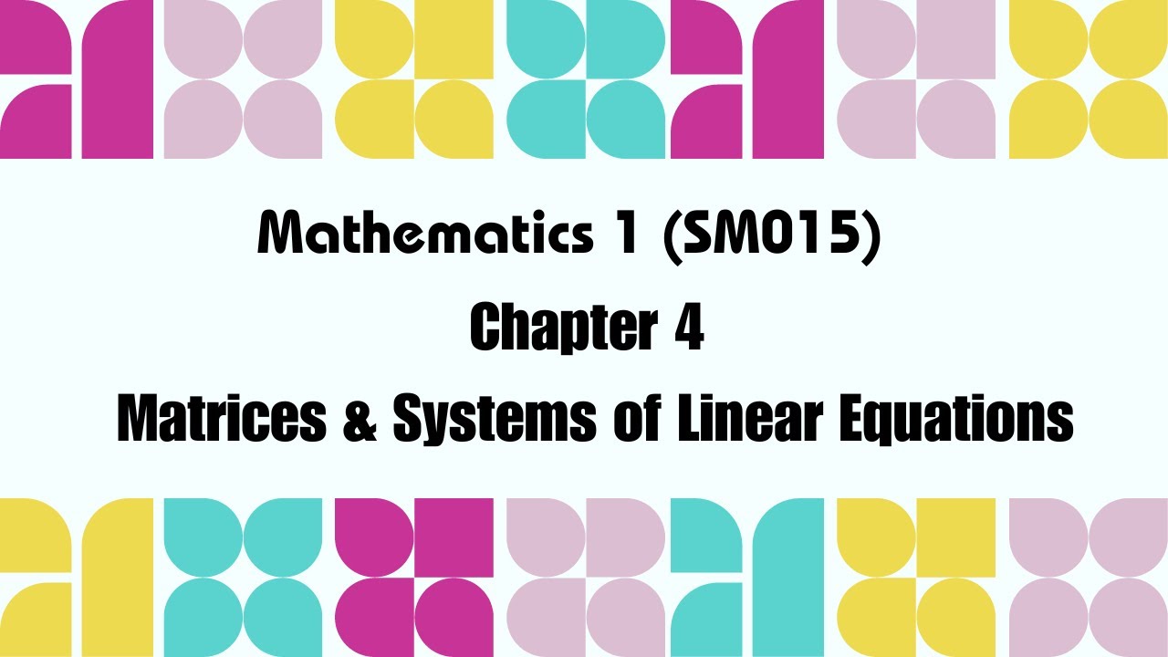 4.4 Solve System of Linear Equations Using Inverse Method (1/4) - YouTube