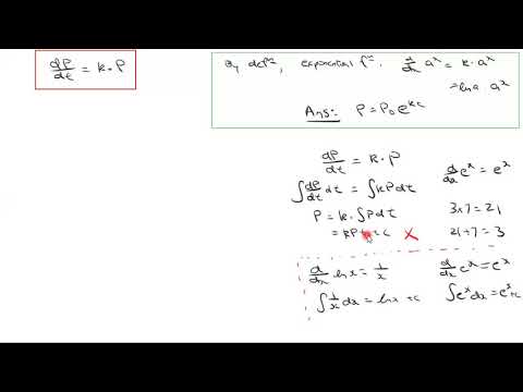 How to derive Exponential/Natural Growth Formula P=P_0*e^kt - YouTube