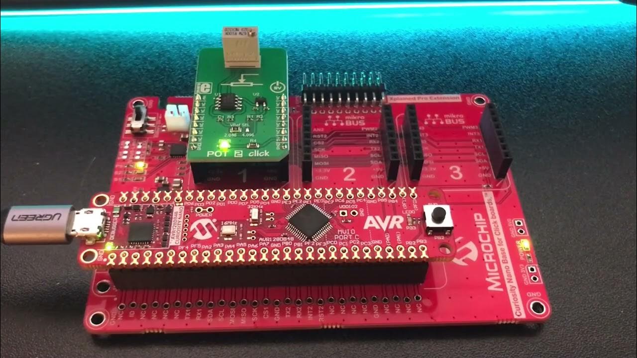 Microchip AVR128DB48 evaluation board demonstration - YouTube