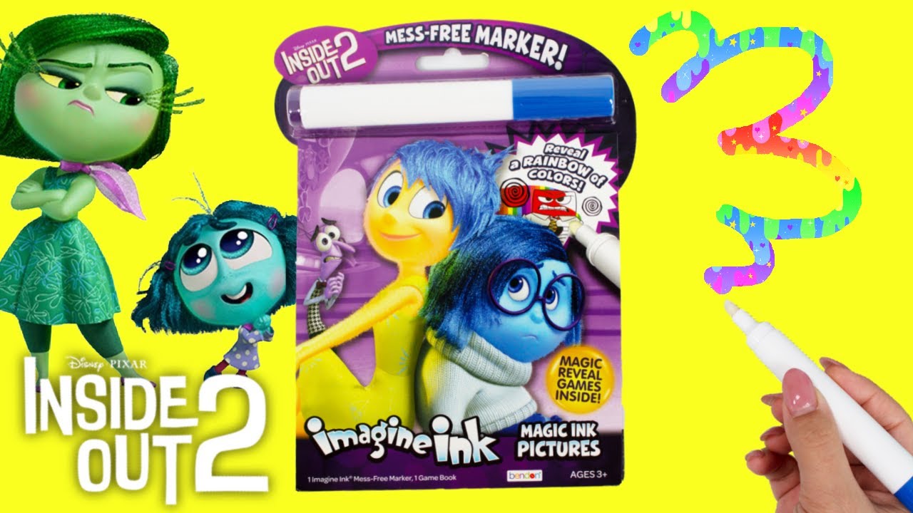 Inside Out 2 Imagine Ink Activity Coloring Book with Magic Marker For ...