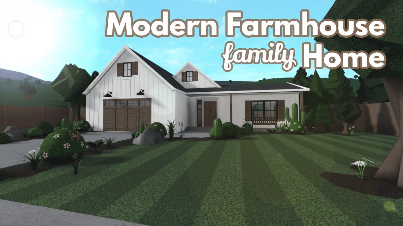 Bloxburg: Modern Farmhouse Family Home pt.1 | Bloxburg Speedbuild - YouTube