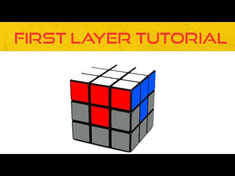 HOW TO SOLVE FIRST LAYER OF RUBIX CUBE - YouTube
