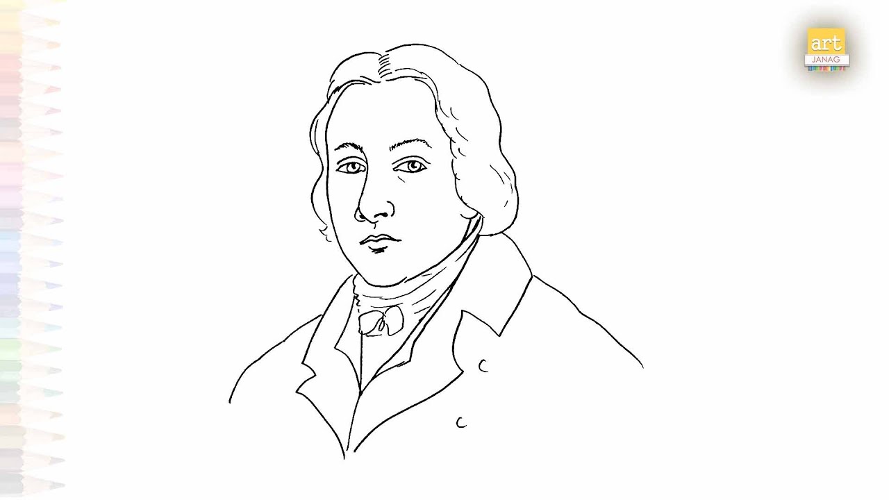 Edward Jenner drawing easy | Portrait sketches | How to draw Edward ...