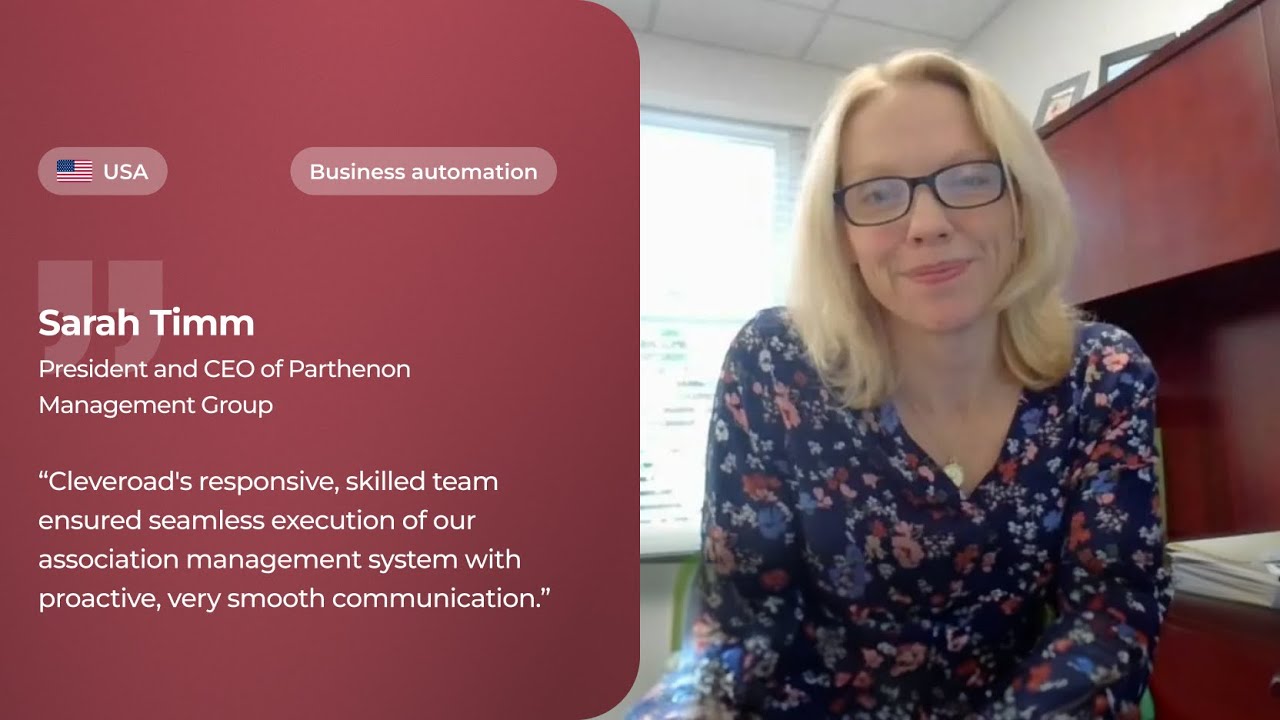 Sarah Timm, CEO of Parthenon. Feedback about Cleveroad's IT staff ...