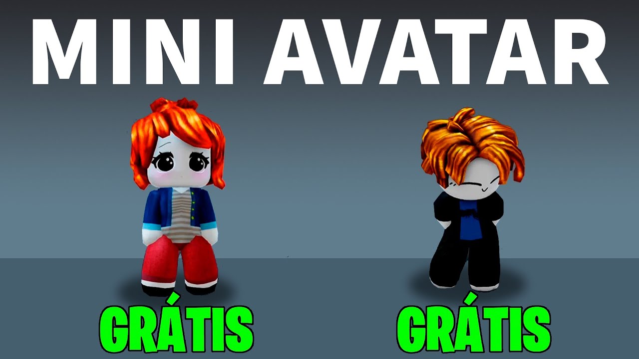 2 NOVOS MINI AVATAR GRÁTIS + COMO FICAR PEQUENO MUITO FÁCIL NO ROBLOX ...