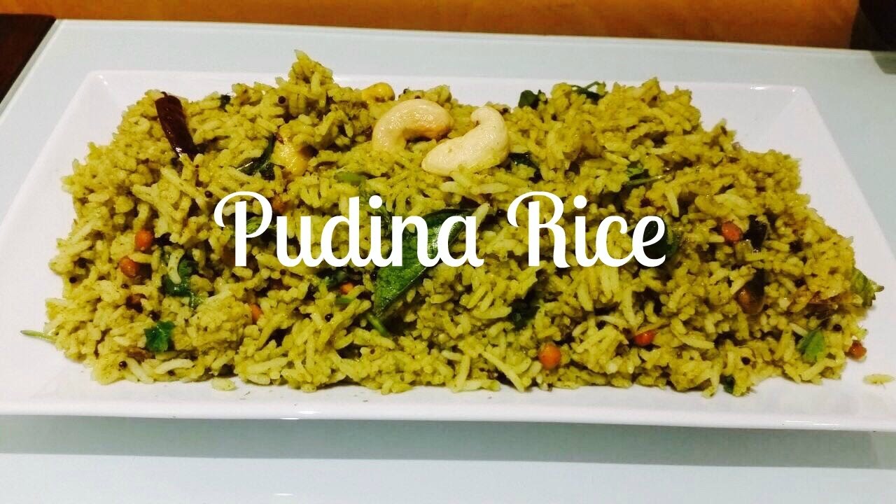 Pudina Rice || Mint Rice Recipe || Mint Pulao Recipe|| Indian Rice ...
