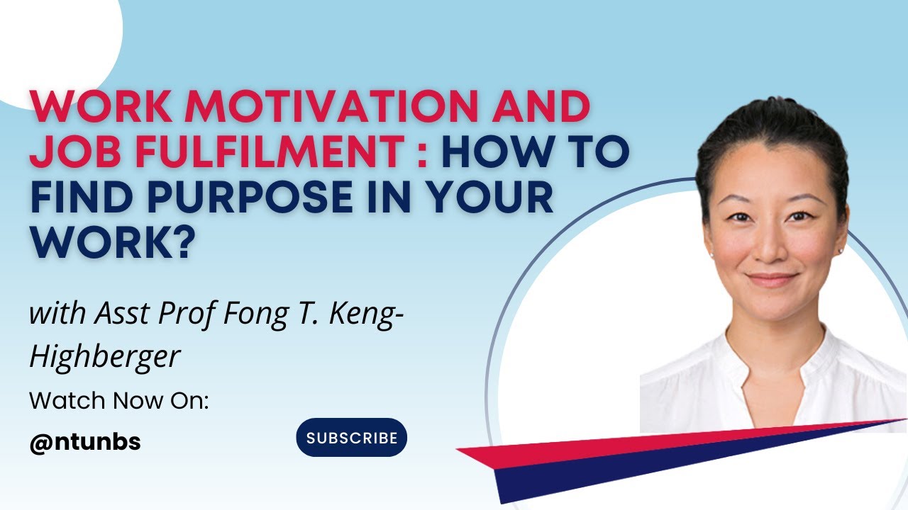 Work Motivation and Job Fulfilment : How to find purpose in your work ...