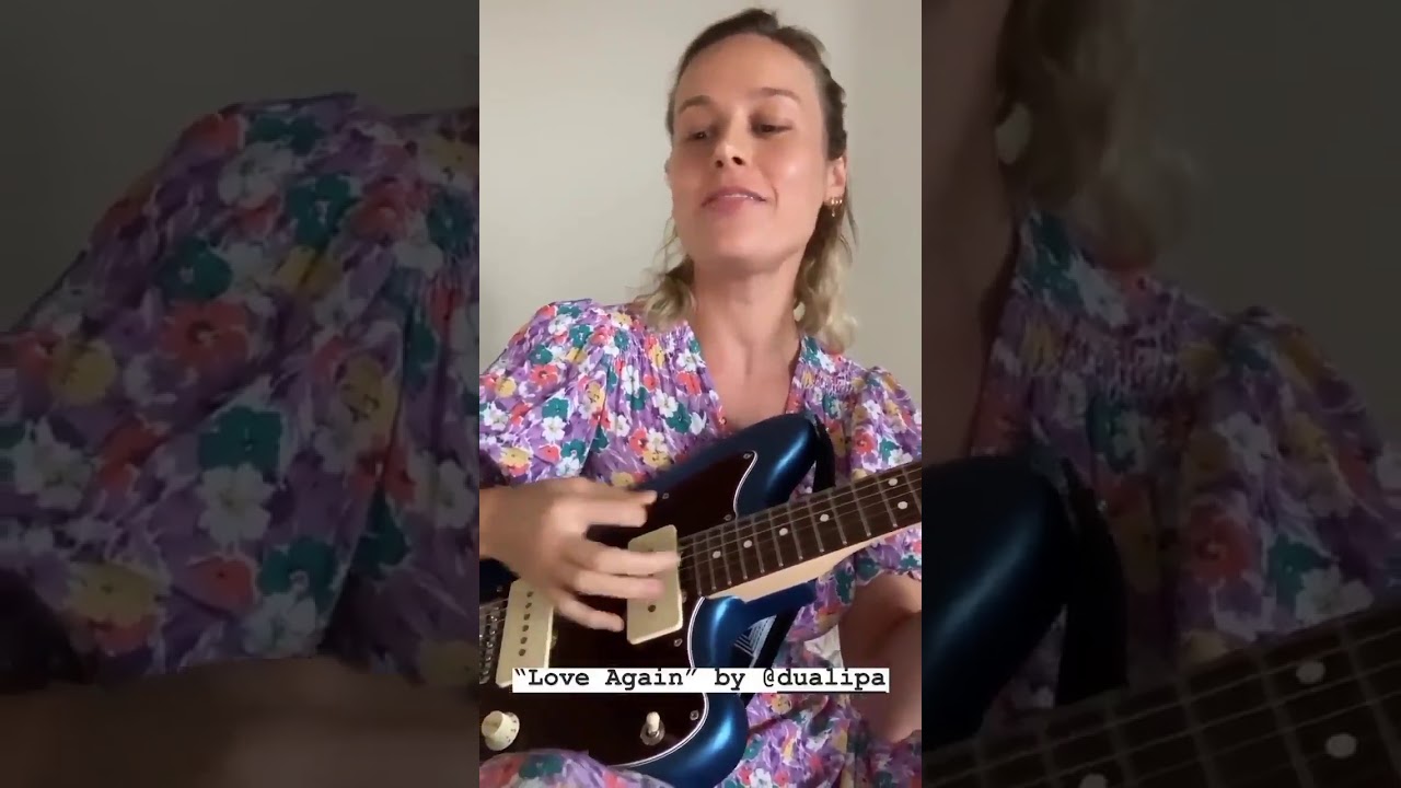 Brie Larson singing love again by Dua Lipa - YouTube
