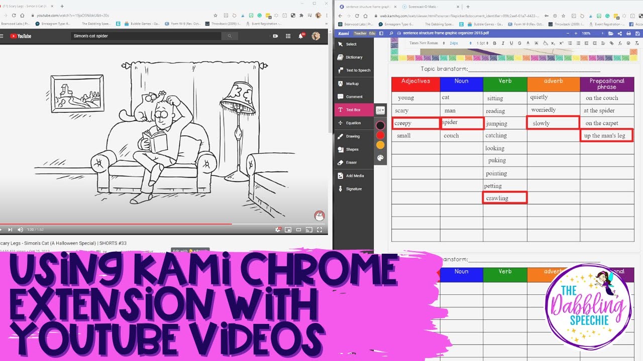 Using the Kami Chrome Extension with YouTube Videos in Teletherapy ...
