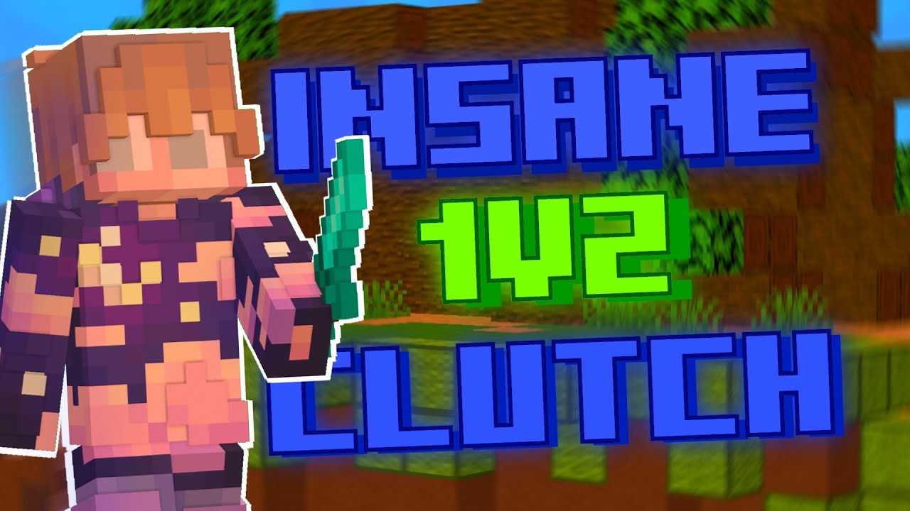 Insane 1v2 Clutch Hypixel Bedwars Youtube