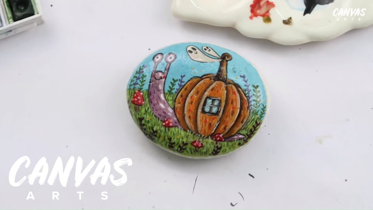 Snail Rock Painting Tutorial - YouTube