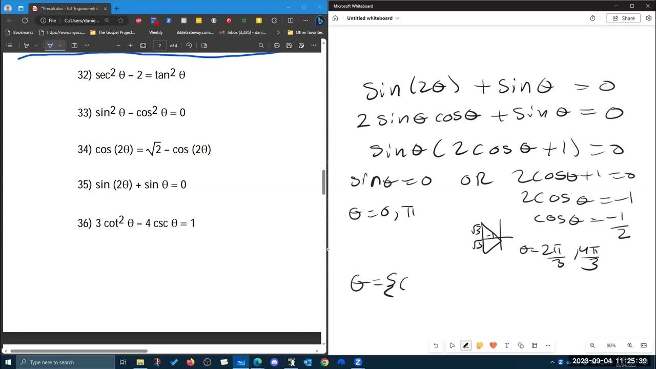 6.3 Solve Trig Equations Using Identities - YouTube