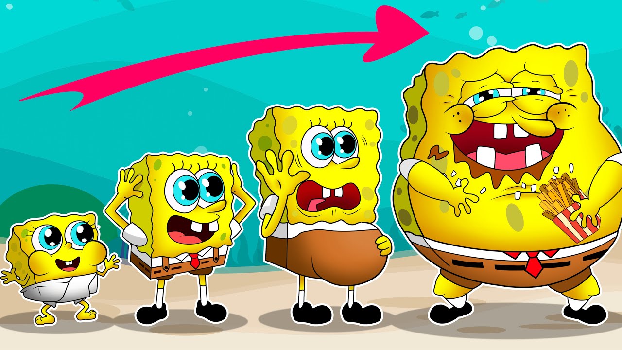 (Animation) Evolution of Fat Spongebob: Skinny to Very Fat | Spongebob ...