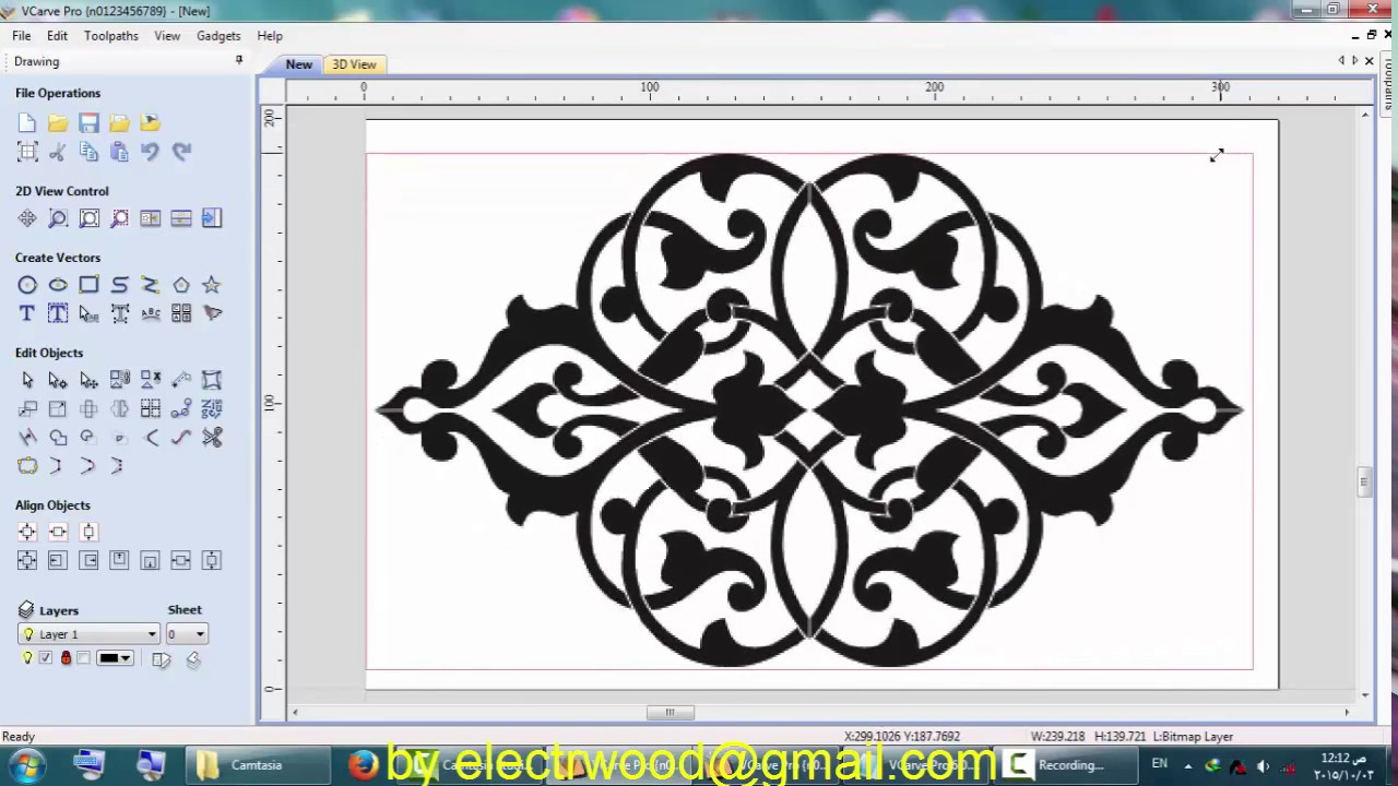 VCarve Pro image to vector - YouTube