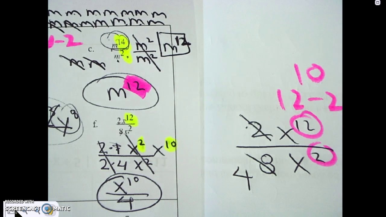 Thursday sub - Exponents, Absolute Value (part 1) - YouTube