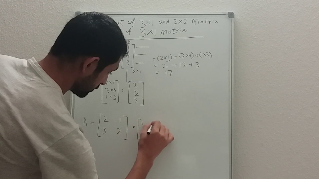 Dot Product 3x1 And 2x2 Matrix Cross Product 3x1 Matrix Youtube
