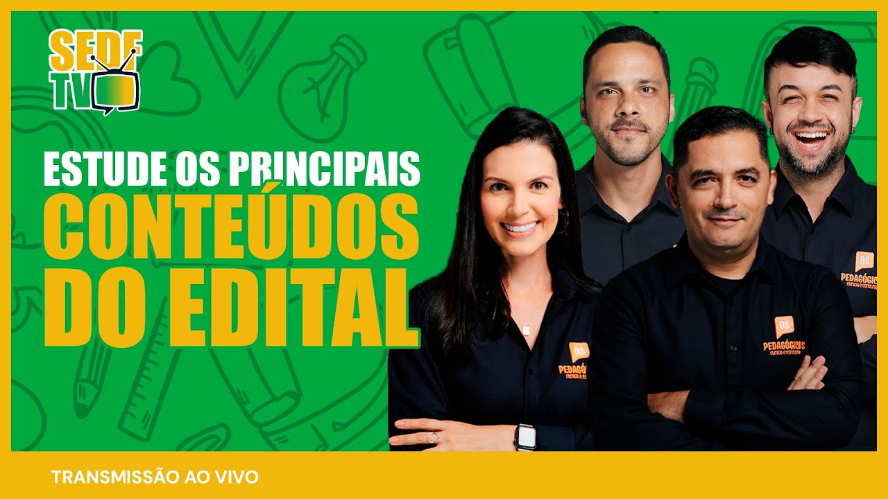 Maratona SEDF TV - Estude os principais conteúdos do Edital! - YouTube
