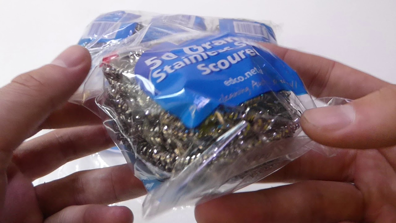 Stainless Steel Wool Scourer 50gm 6 Pack - YouTube