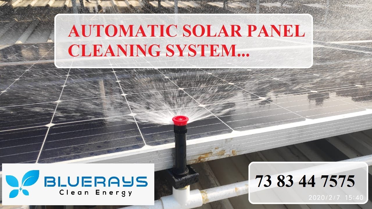 Bluerays Solar Cleaning System, solar panel cleaning system. sprink ...