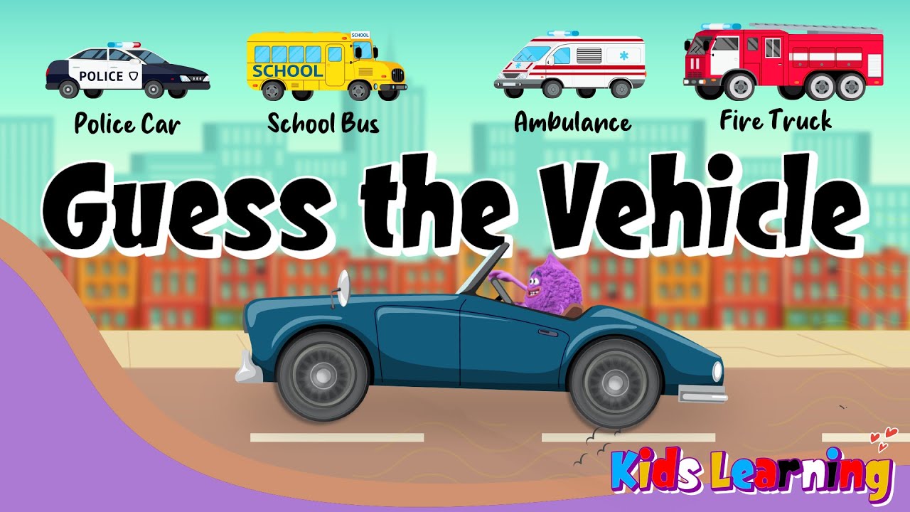 Learn All About Vehicles for Kids | Fire Truck, Police Car, Bus & More ...