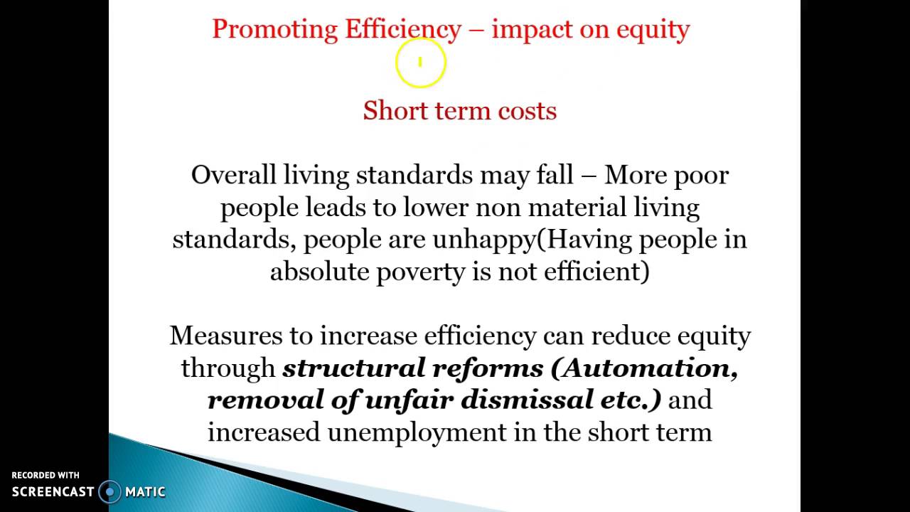 Trade off between equity and efficiency - YouTube