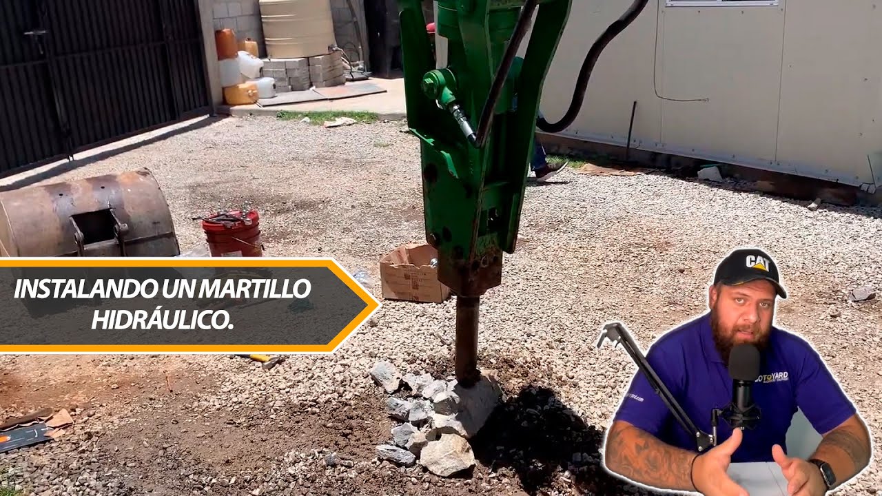 instalando un martillo hidráulico - YouTube
