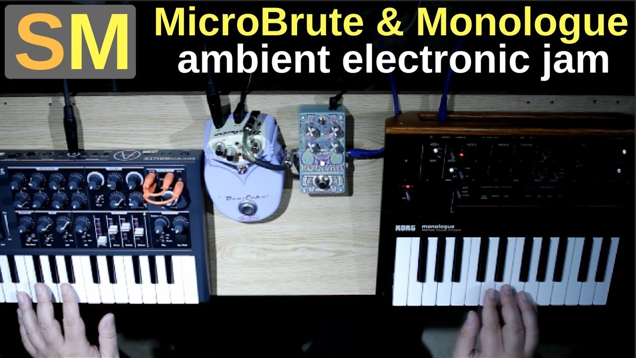 MicroBrute & Monologue ambient electronic jam - YouTube