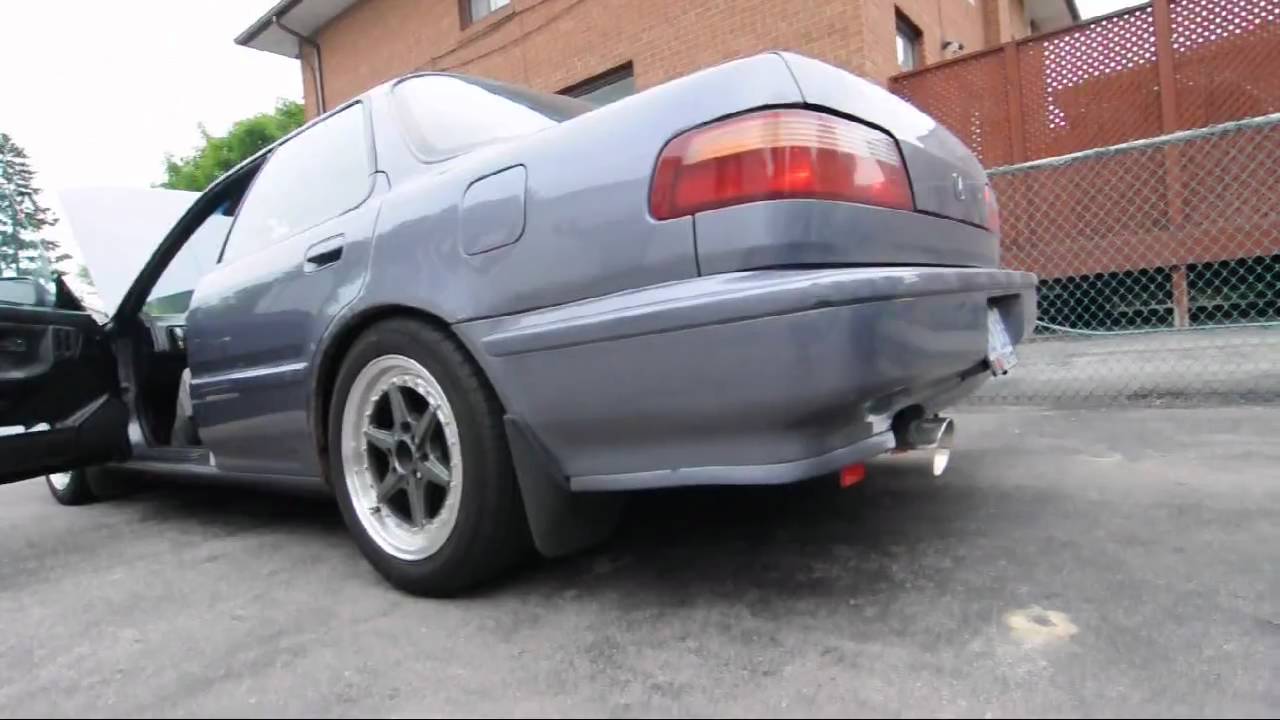 hytech tri-y replica header on a B20 DB1 integra magnaflow exhaust ...