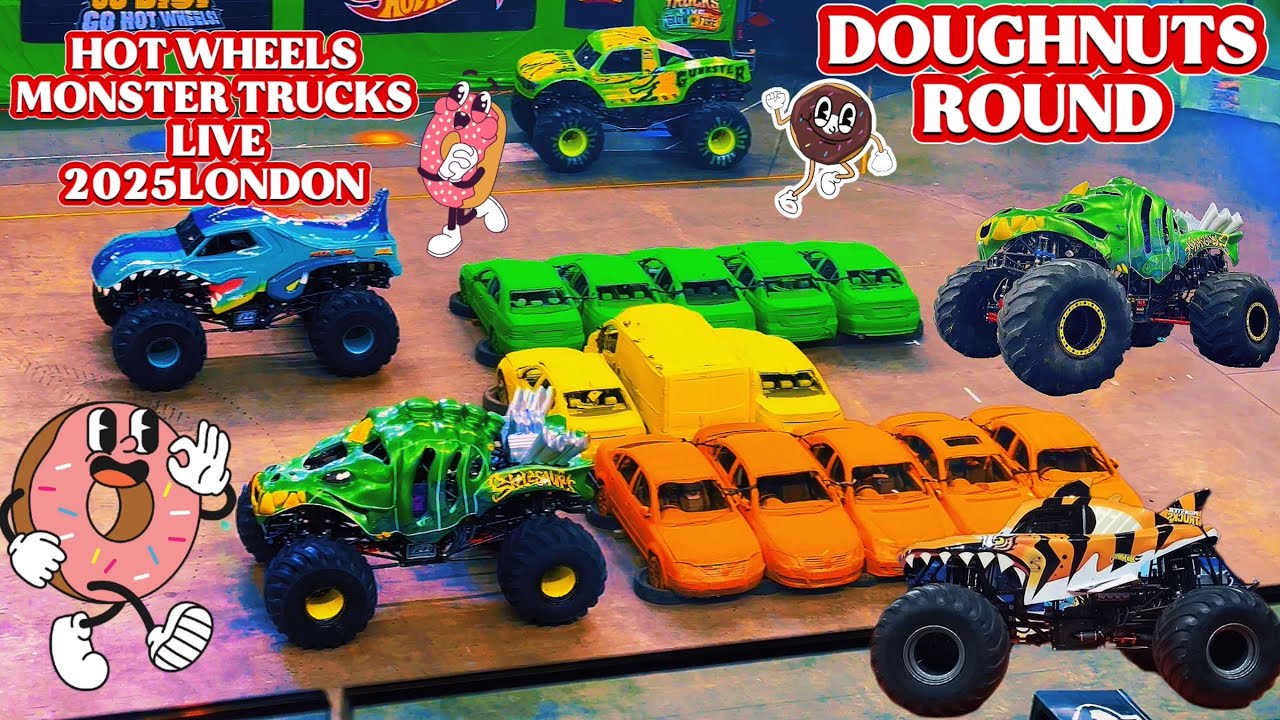 Doughnuts Round At Hot Wheels Monster Trucks Live Glow N Fire London O2 ...