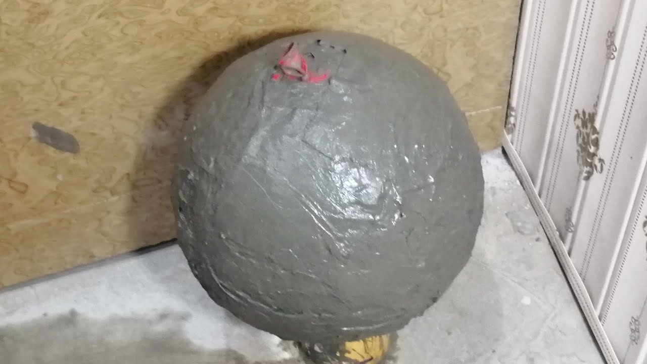 Cement balloon Hand mad flower pots | How To Make Cement Balloon ...