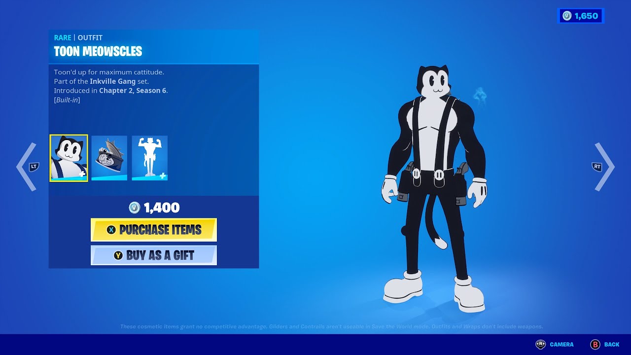 Fortnite TOON MEOWSCLES Bundle EMOTE Showcase w Audio! - YouTube