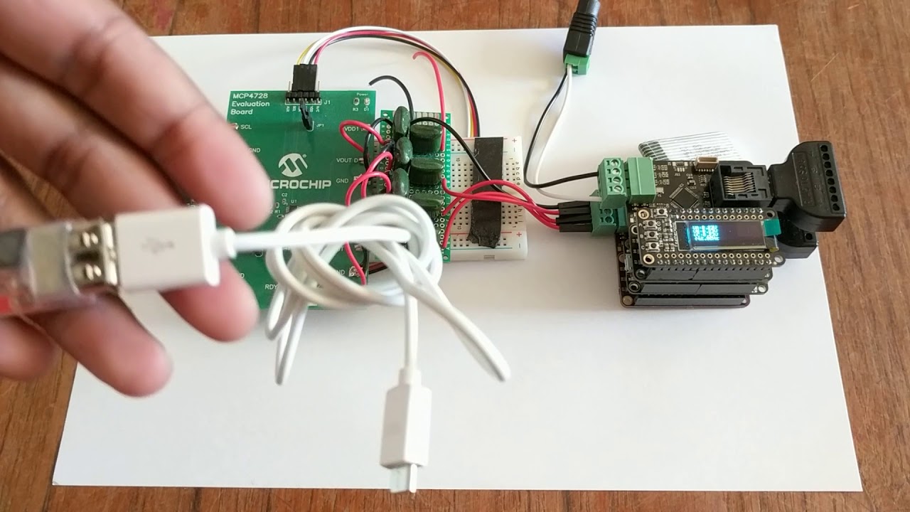 ATM90E36 Featherwing testing - YouTube
