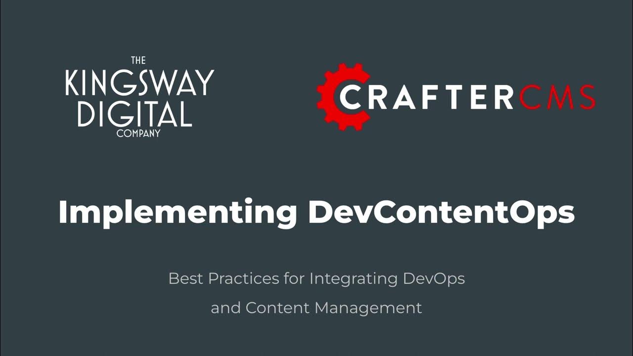 Implementing DevContentOps: Best Practices for Integrating DevOps and Content Management - YouTube