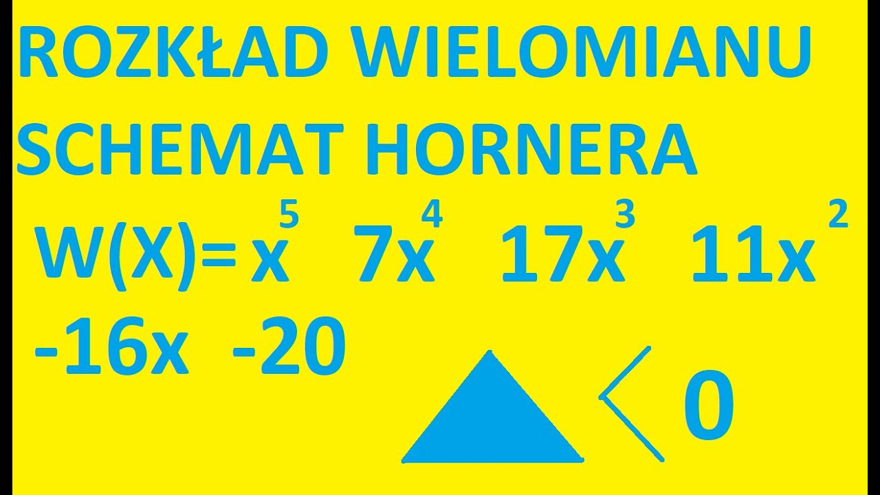 Rozkład wielomianu na pierwiastki czynniki postać iloczynowa wielomianu ...